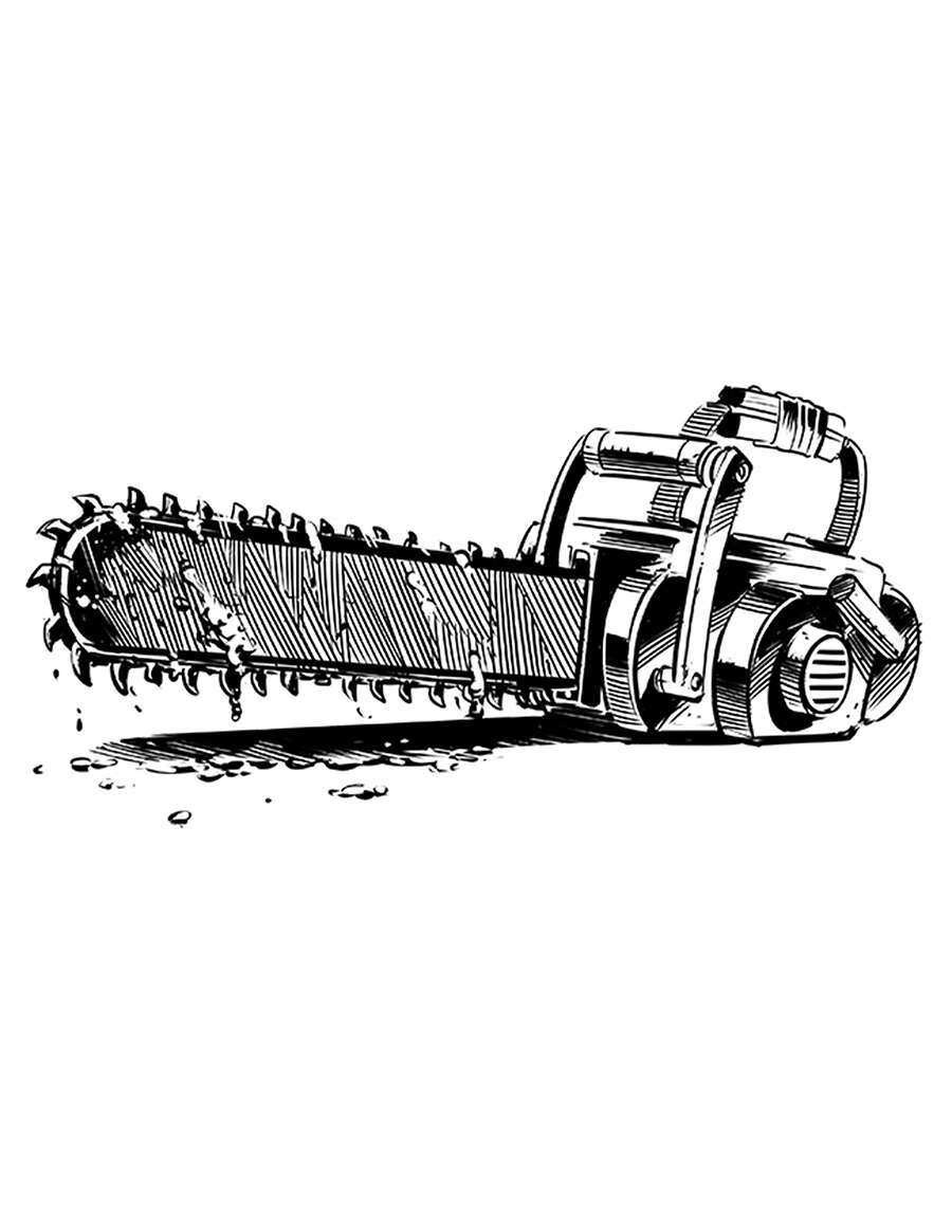 Chainsaw - RPG Stock Art - Spot Art - Jeff Stevens Games | DriveThruRPG