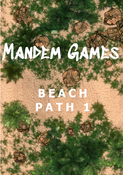 Beach Path 1 - Printable Battle Maps in Daylight and Moonlight - Mandem ...