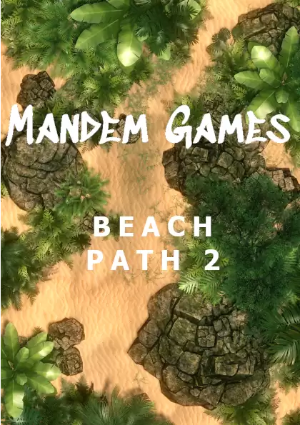 Beach Path 2 - Printable Battle Maps in Daylight and Moonlight - Mandem ...