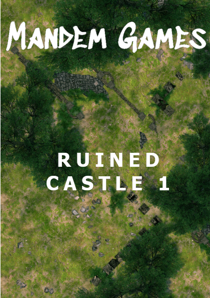 Ruined Castle 1 - Printable Battle Maps in Daylight and Moonlight ...