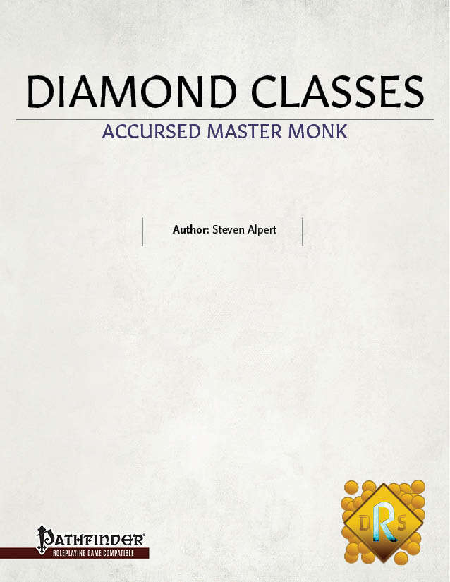 Diamond Classes: The Accursed Master Monk - Diamond Recreational ...