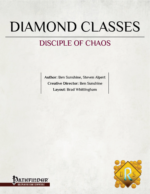 Diamond Classes: Disciple of Chaos - Diamond Recreational Studios ...