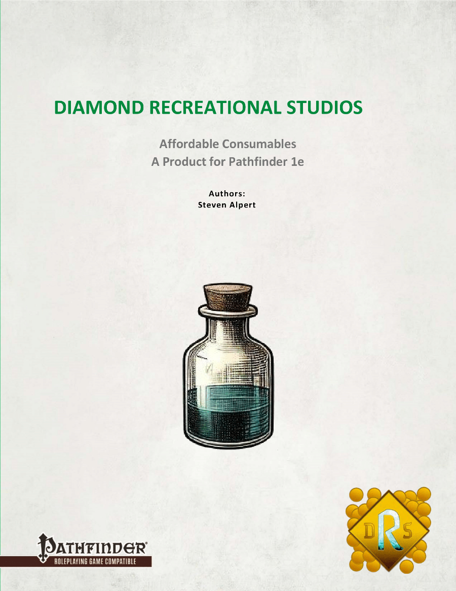 Diamond Recreational Studios: Affordable Consumables for Pathfinder 1E ...