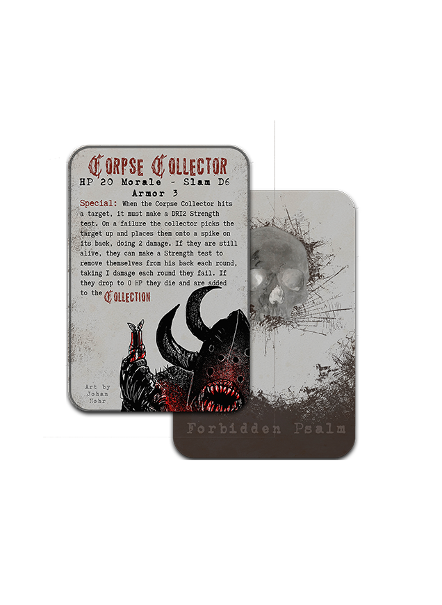 Monster and Omen Cards for Forbidden Psalm and Last War - miniatures ...
