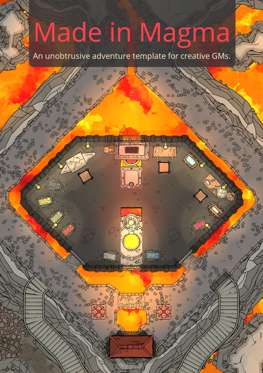 Made in Magma - Adventure Template - I Write Adventures | DriveThruRPG
