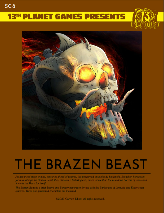 SC8 The Brazen Beast - Garnett Elliott | DriveThruRPG