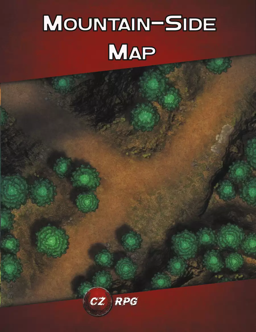 Mountain-Side Map - CZRPG | Battlemaps | DriveThruRPG