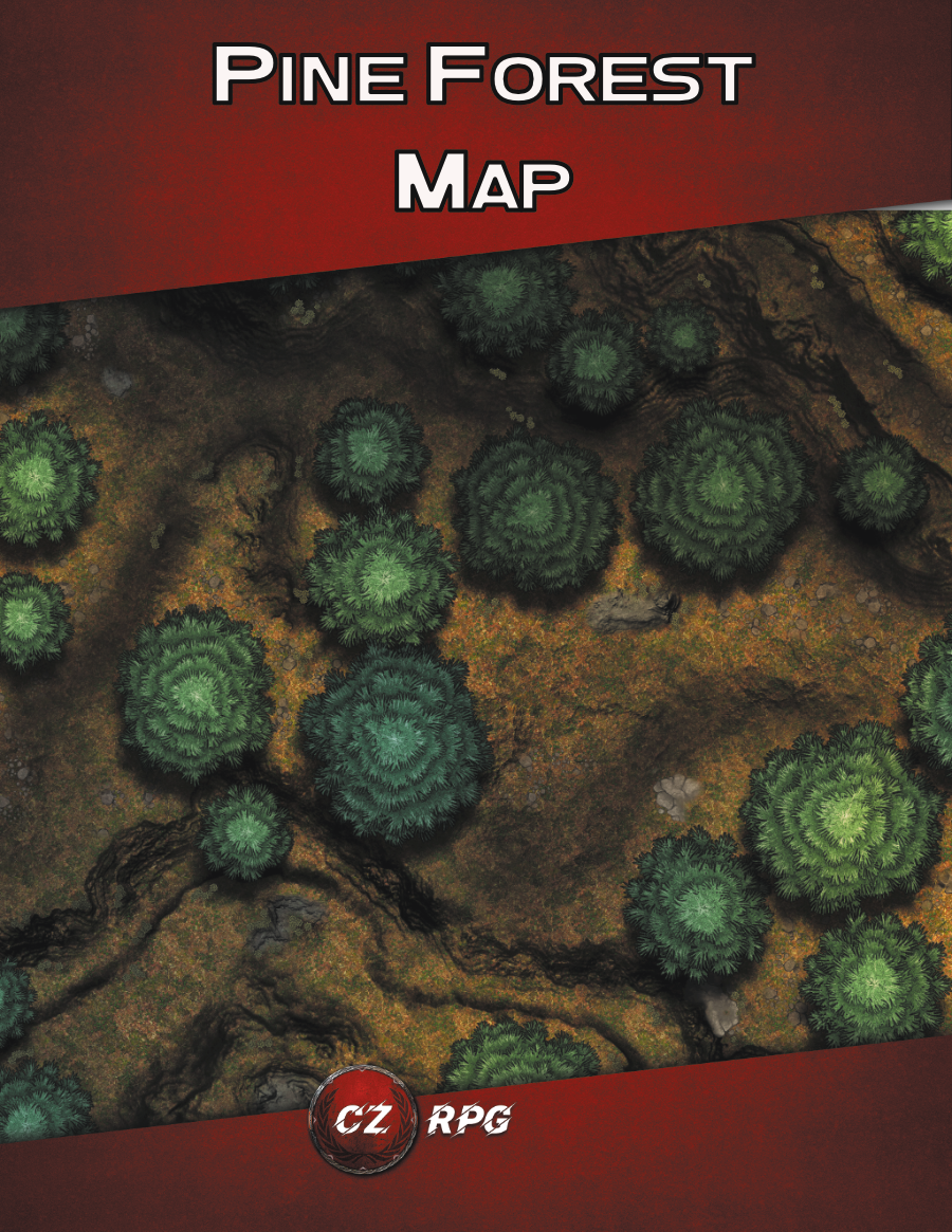 Pine Forest Map - CZRPG | Battlemaps | DriveThruRPG