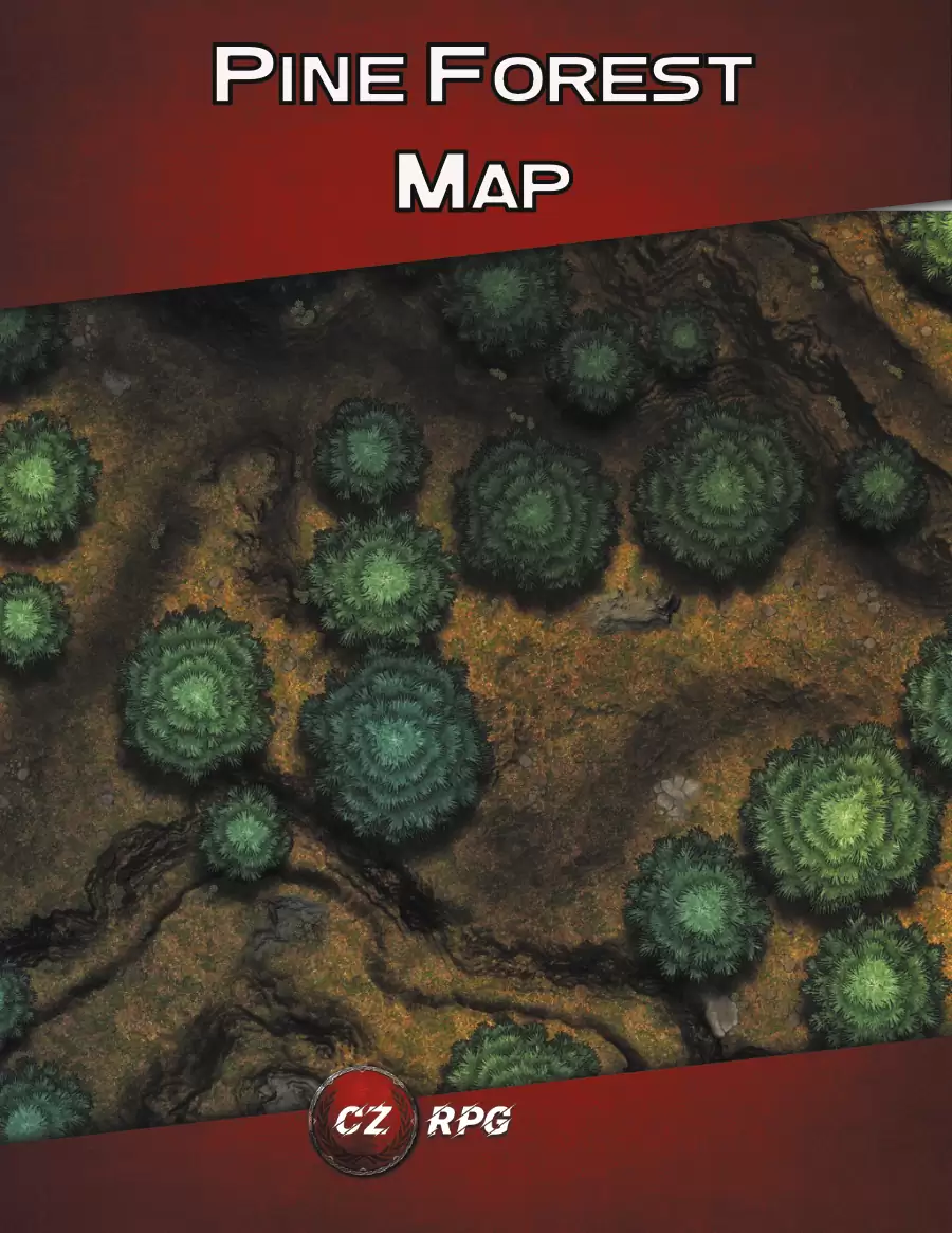 Pine Forest Map - CZRPG | Battlemaps | DriveThruRPG
