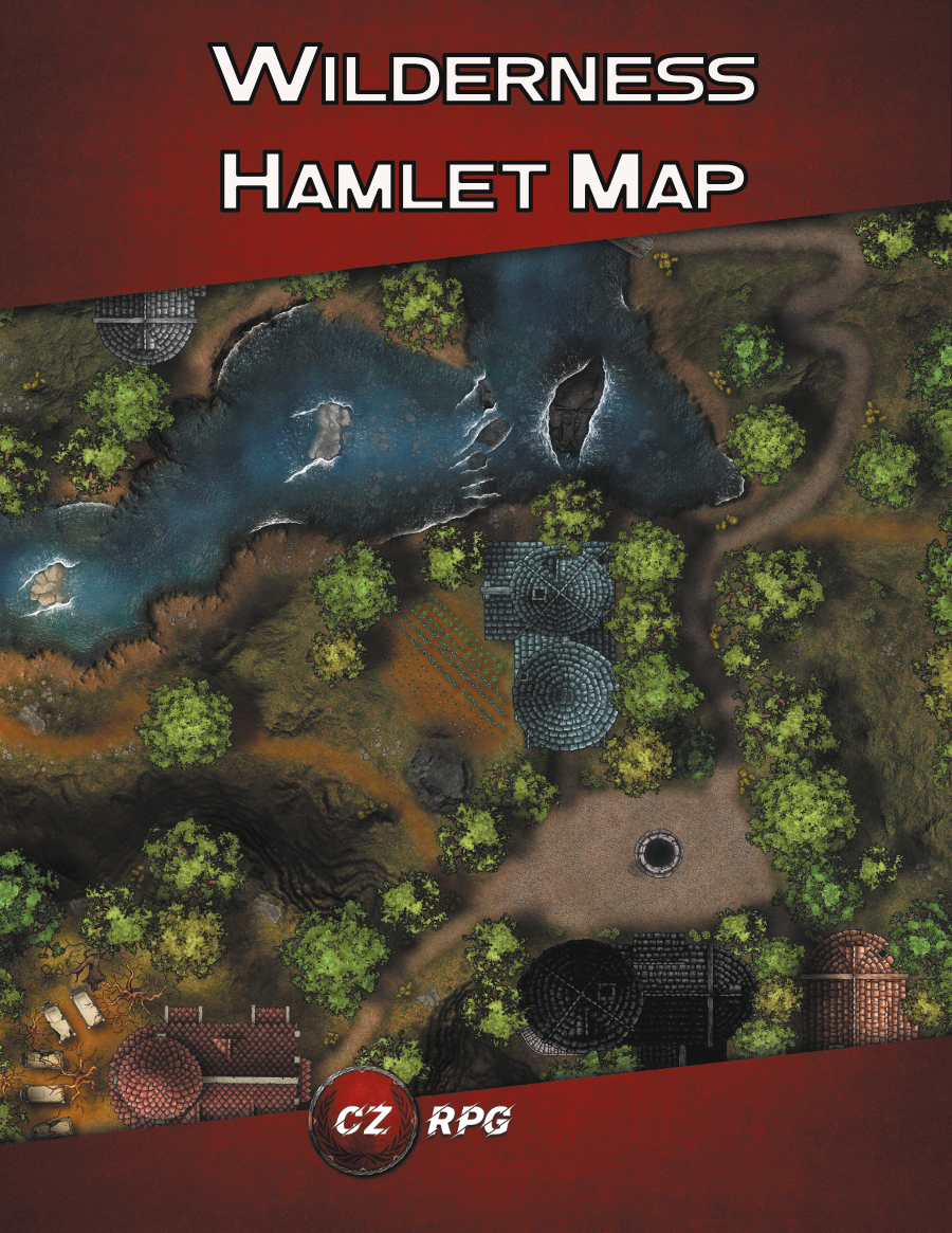 Wilderness Hamlet Map - CZRPG | Battlemaps | DriveThruRPG