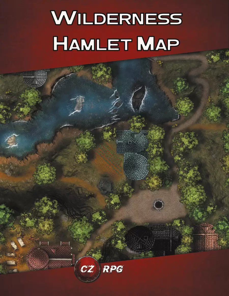 Wilderness Hamlet Map - CZRPG | Battlemaps | DriveThruRPG