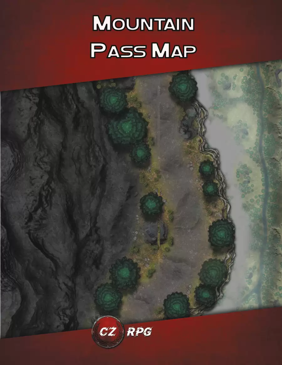 Mountain Pass Map - CZRPG | Battlemaps | DriveThruRPG