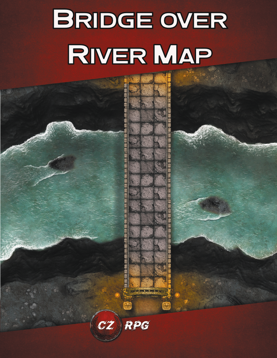 Bridge over River Map - CZRPG | Battlemaps | DriveThruRPG