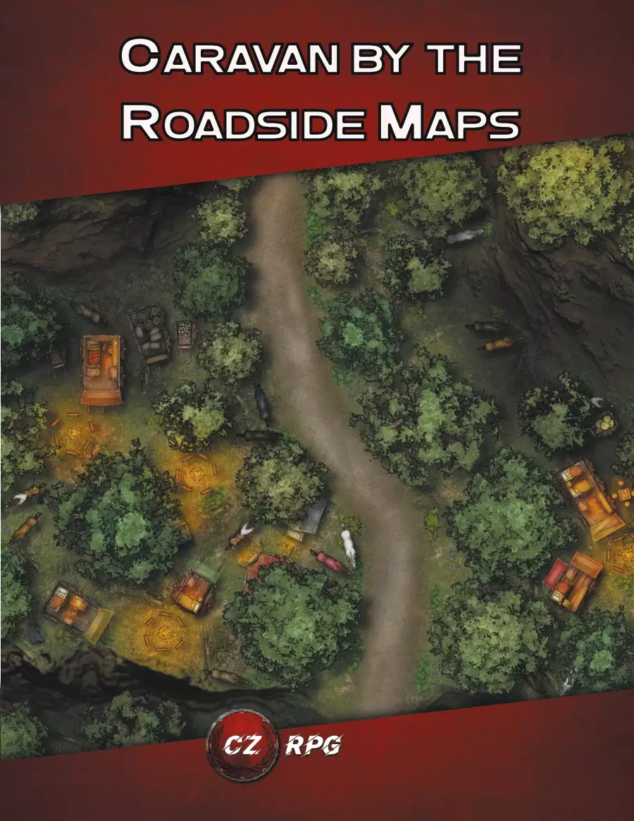 Caravan by the Roadside Map - CZRPG | Battlemaps | DriveThruRPG