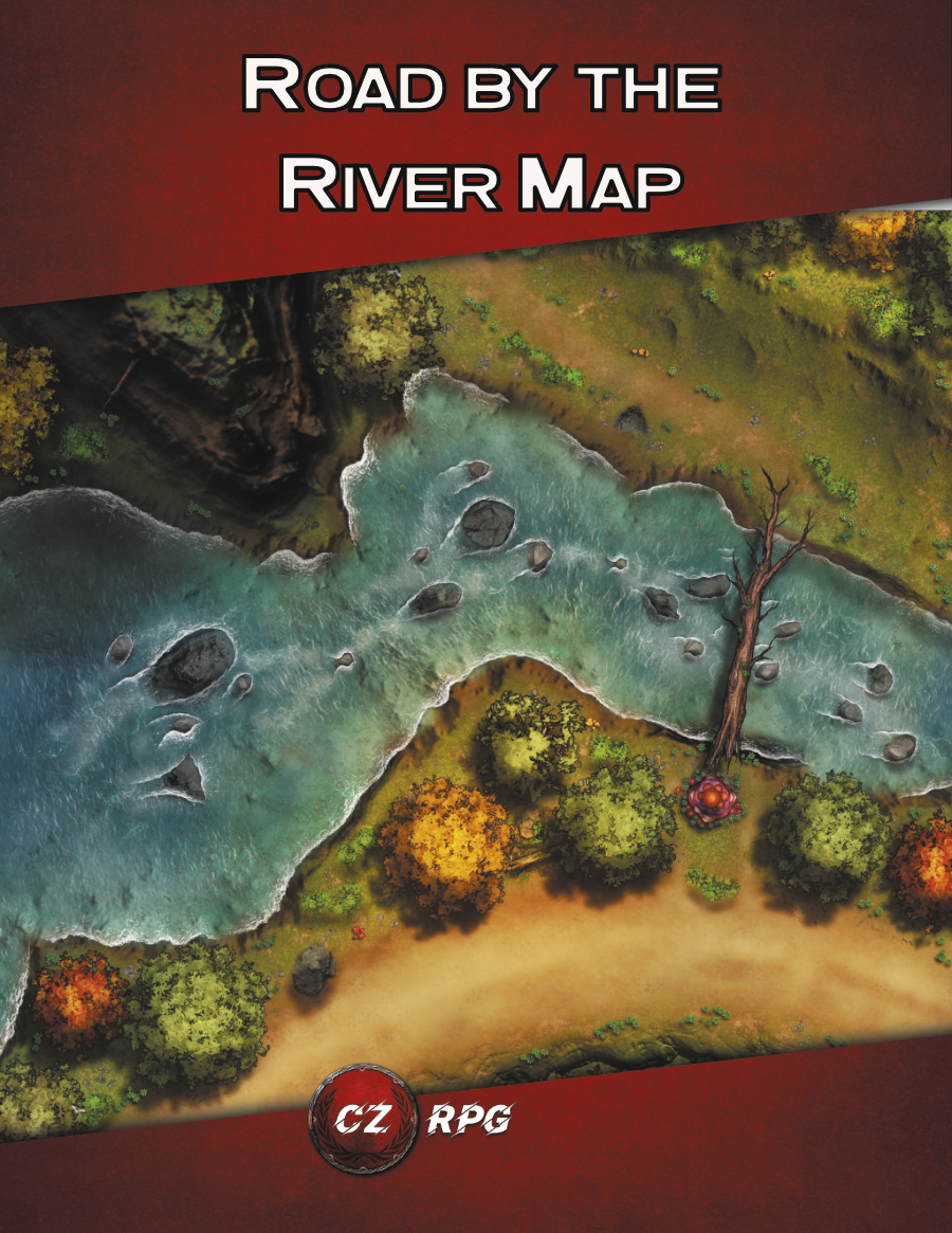 Road by the River Map - CZRPG | Battlemaps | DriveThruRPG