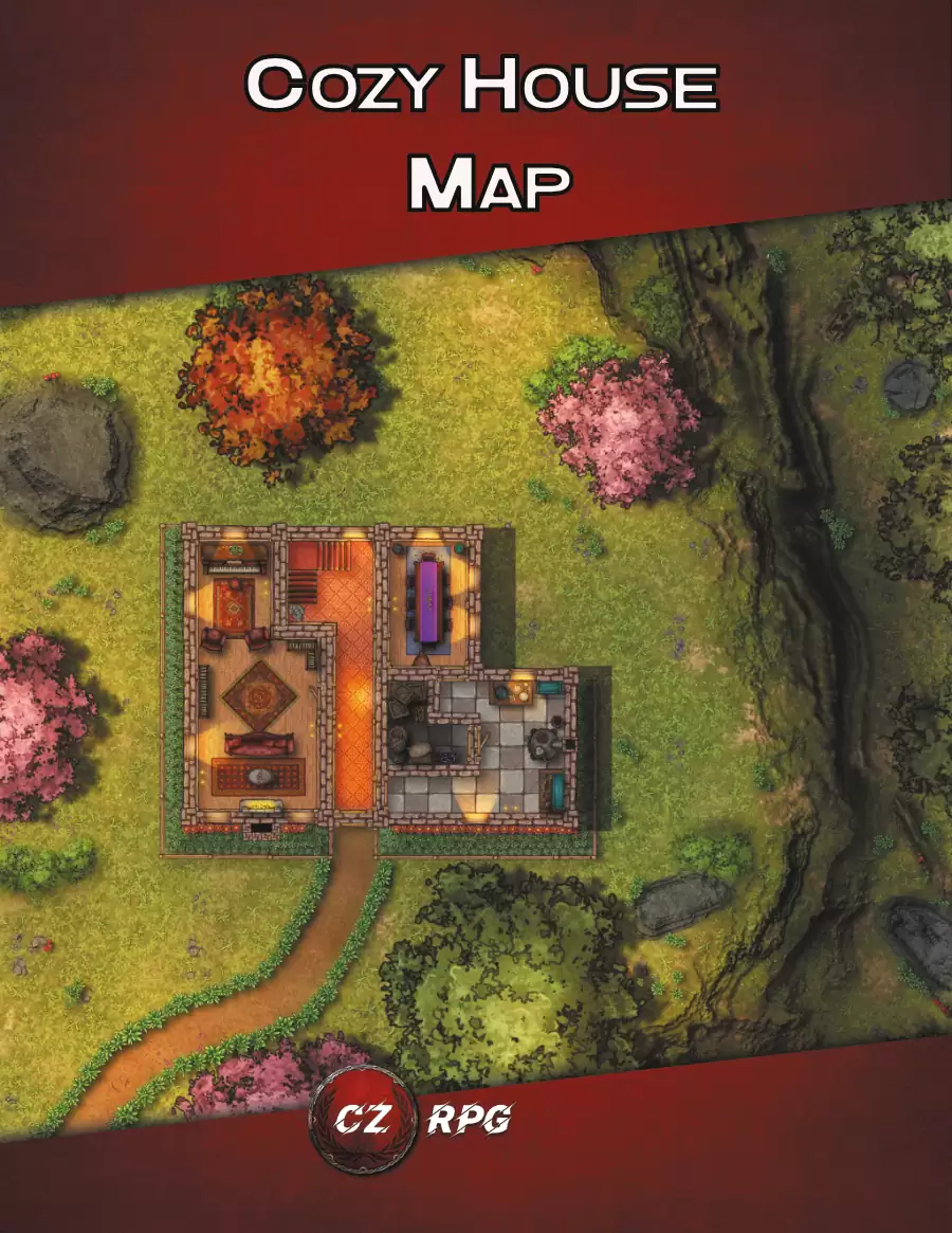 Cozy House - CZRPG | Battlemaps | DriveThruRPG