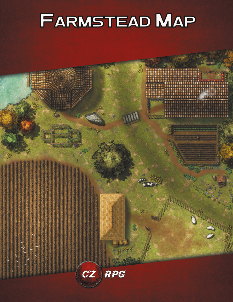 Farmstead Map - CZRPG | Battlemaps | DriveThruRPG