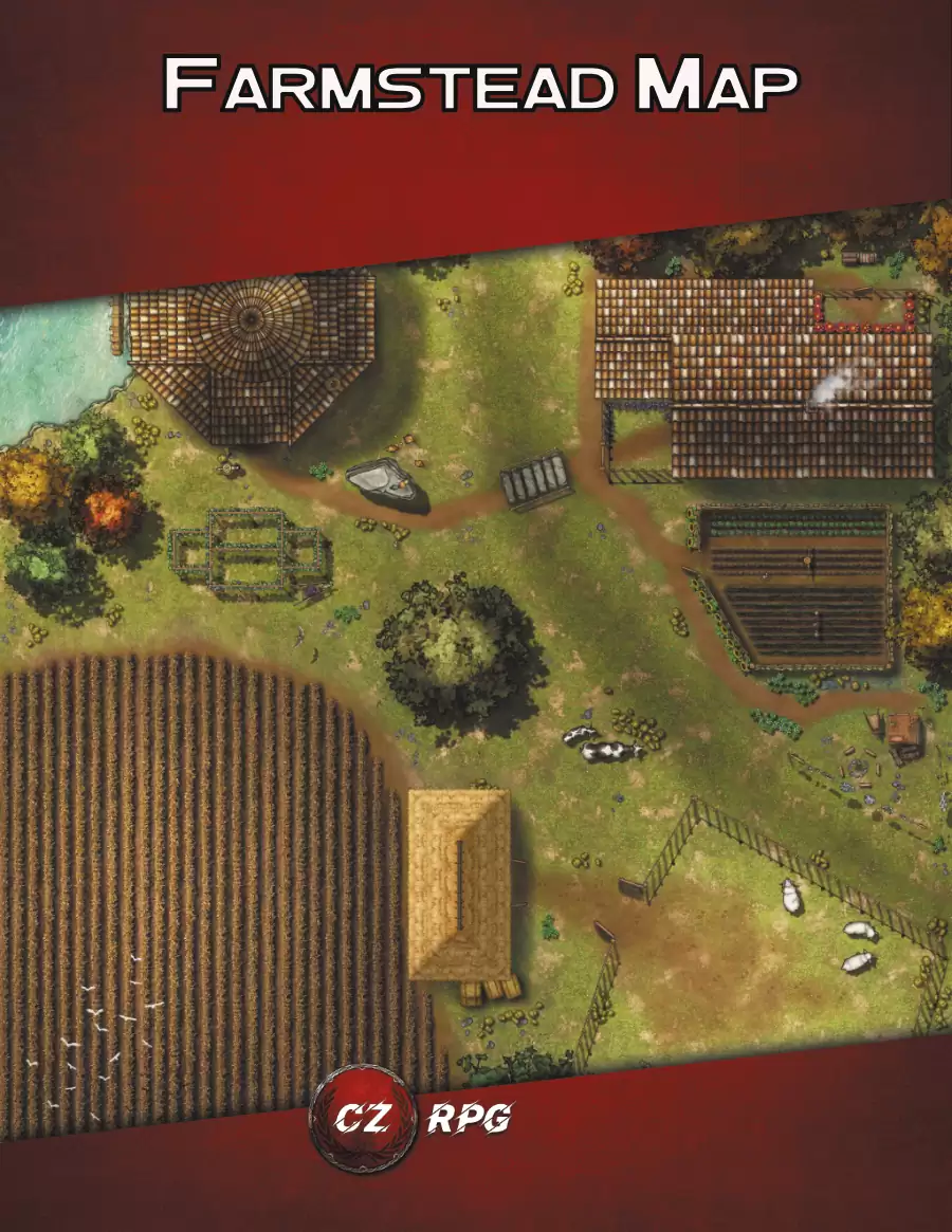 Farmstead Map - CZRPG | Battlemaps | DriveThruRPG