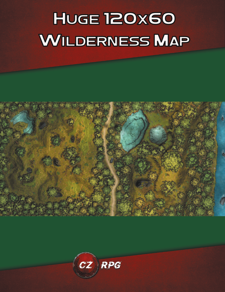 Huge 120x60 Wilderness Map - CZRPG | Battlemaps | DriveThruRPG