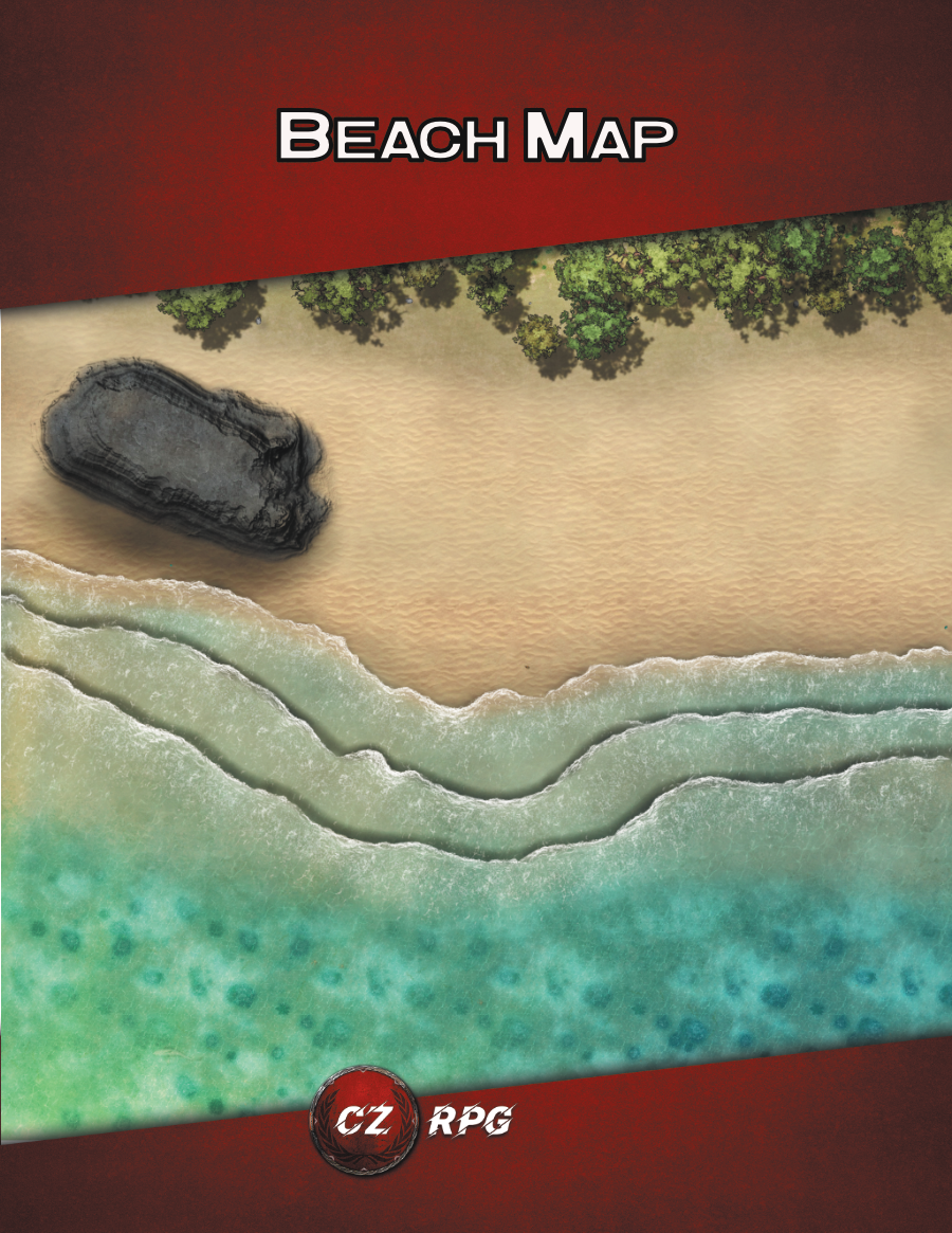 Beach Map - CZRPG | Battlemaps | DriveThruRPG