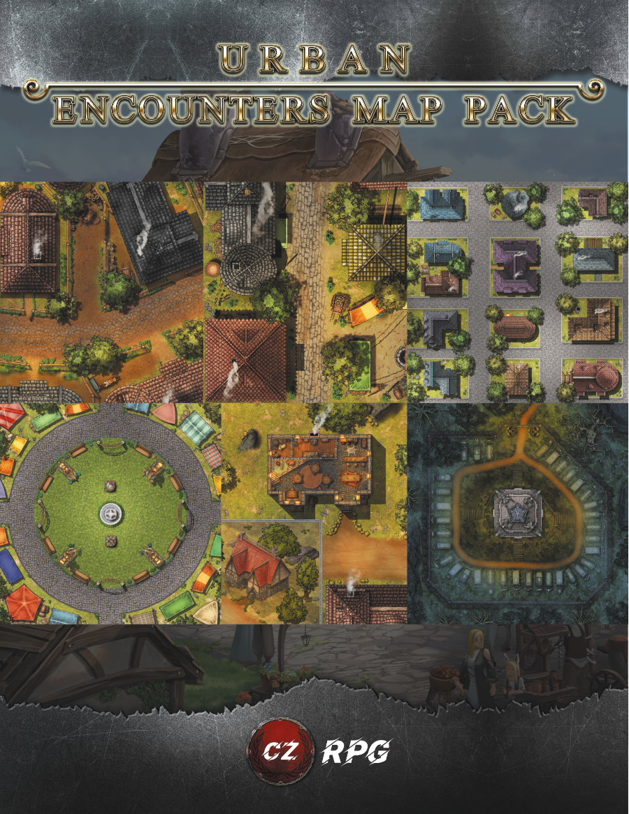 Urban Encounters Map Pack - CZRPG | Battlemaps | DriveThruRPG