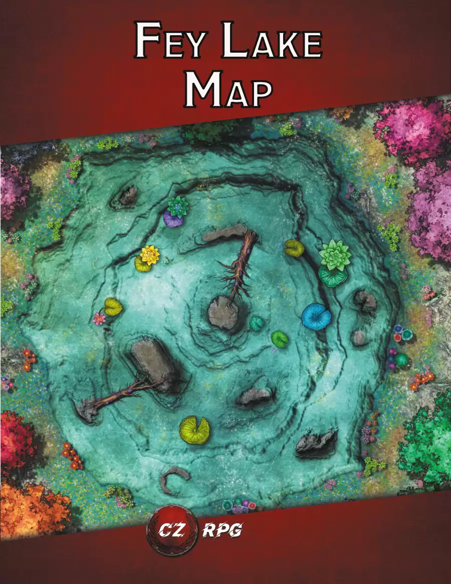 Fey Lake Map - CZRPG | Battlemaps | DriveThruRPG
