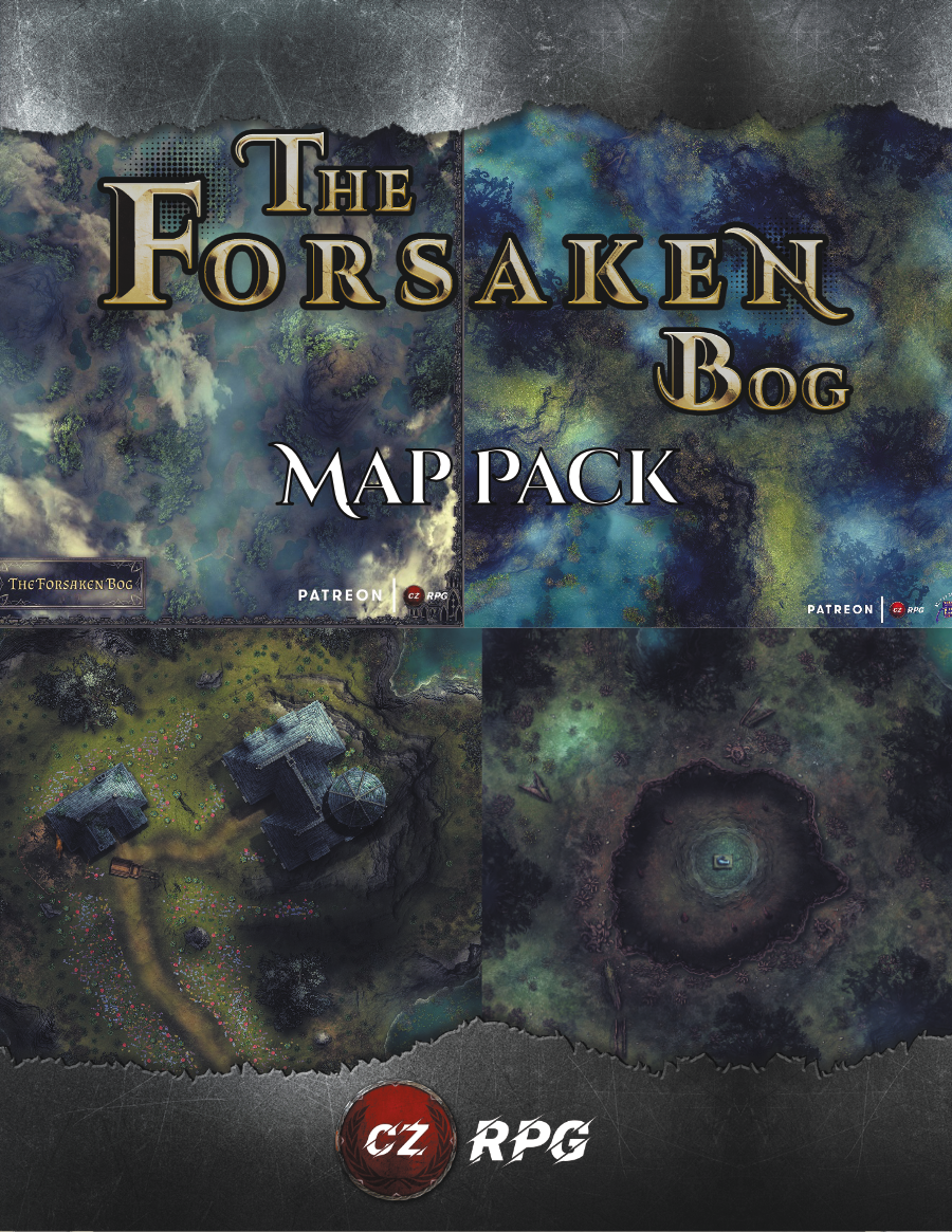The Forsaken Bog Map Pack - CZRPG | Battlemaps | DriveThruRPG
