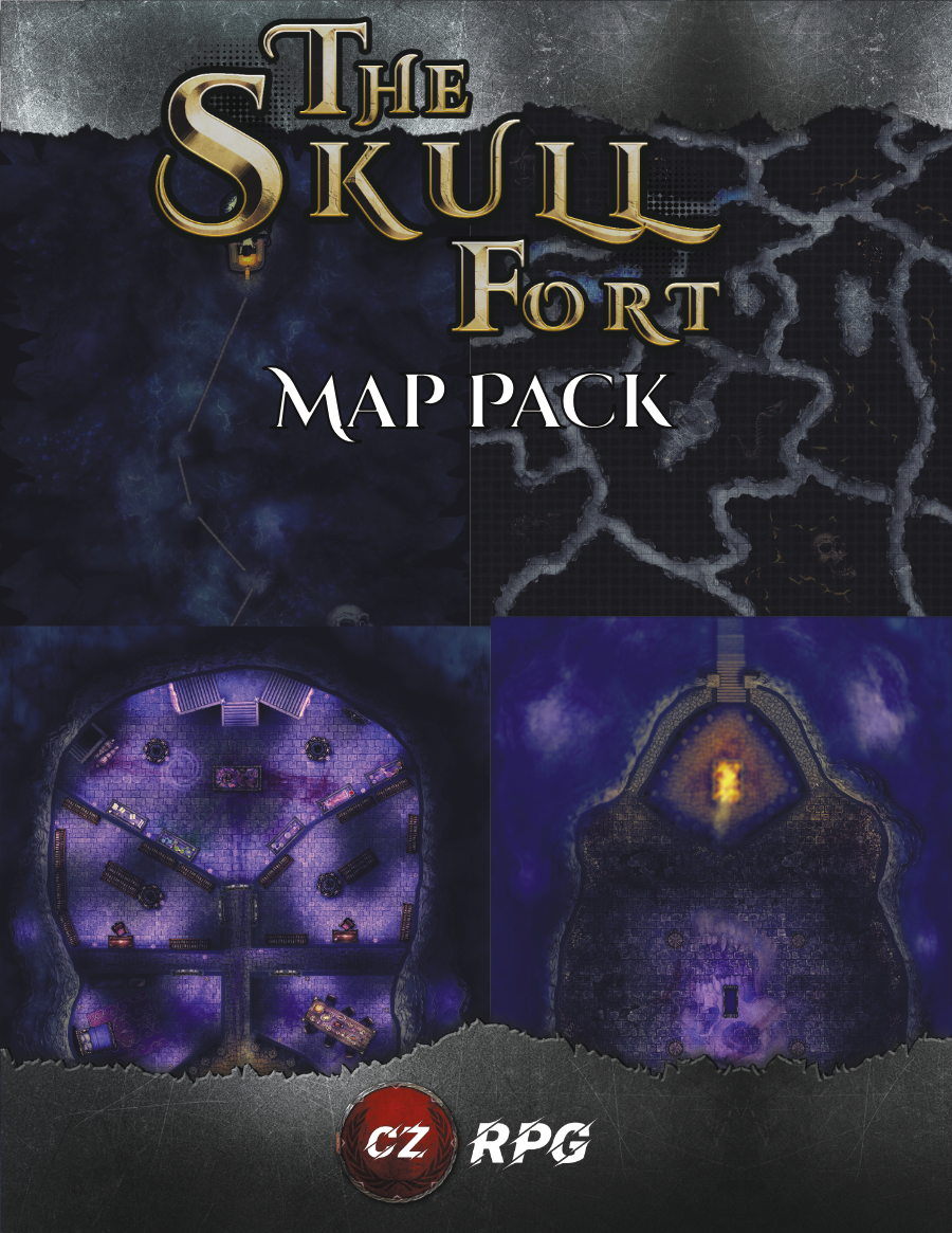 The Skull Fort Map Pack - CZRPG | Battlemaps | DriveThruRPG