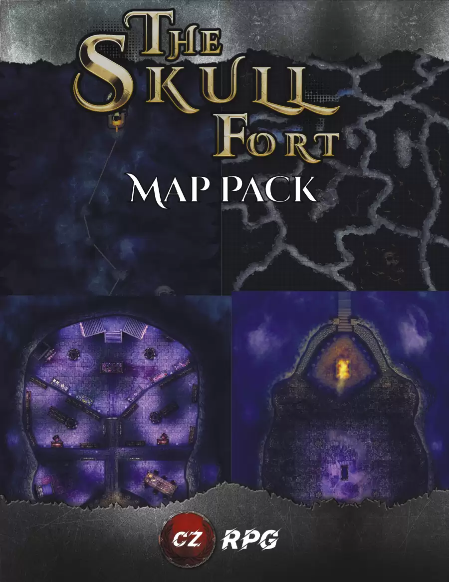 The Skull Fort Map Pack - CZRPG | Battlemaps | DriveThruRPG