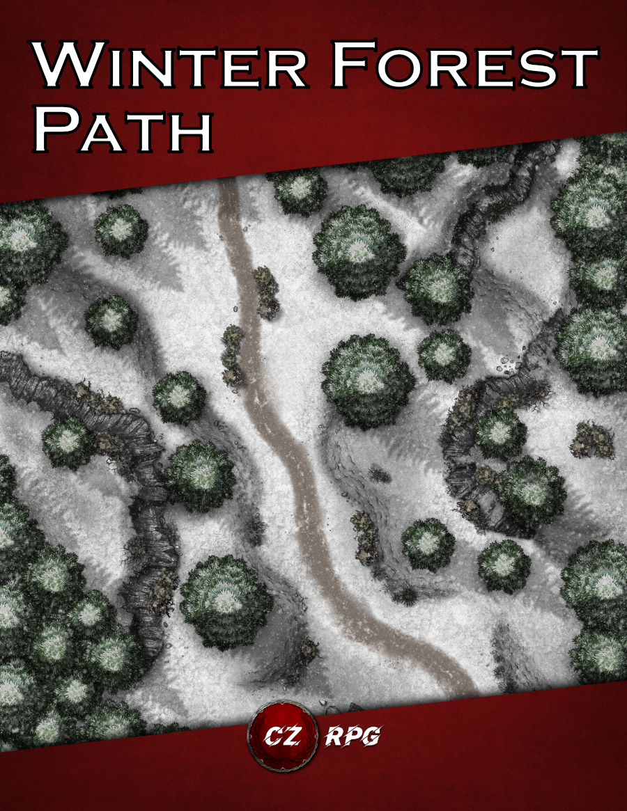 Winter Path Map - CZRPG | Bearworks Maps | Battlemaps | DriveThruRPG