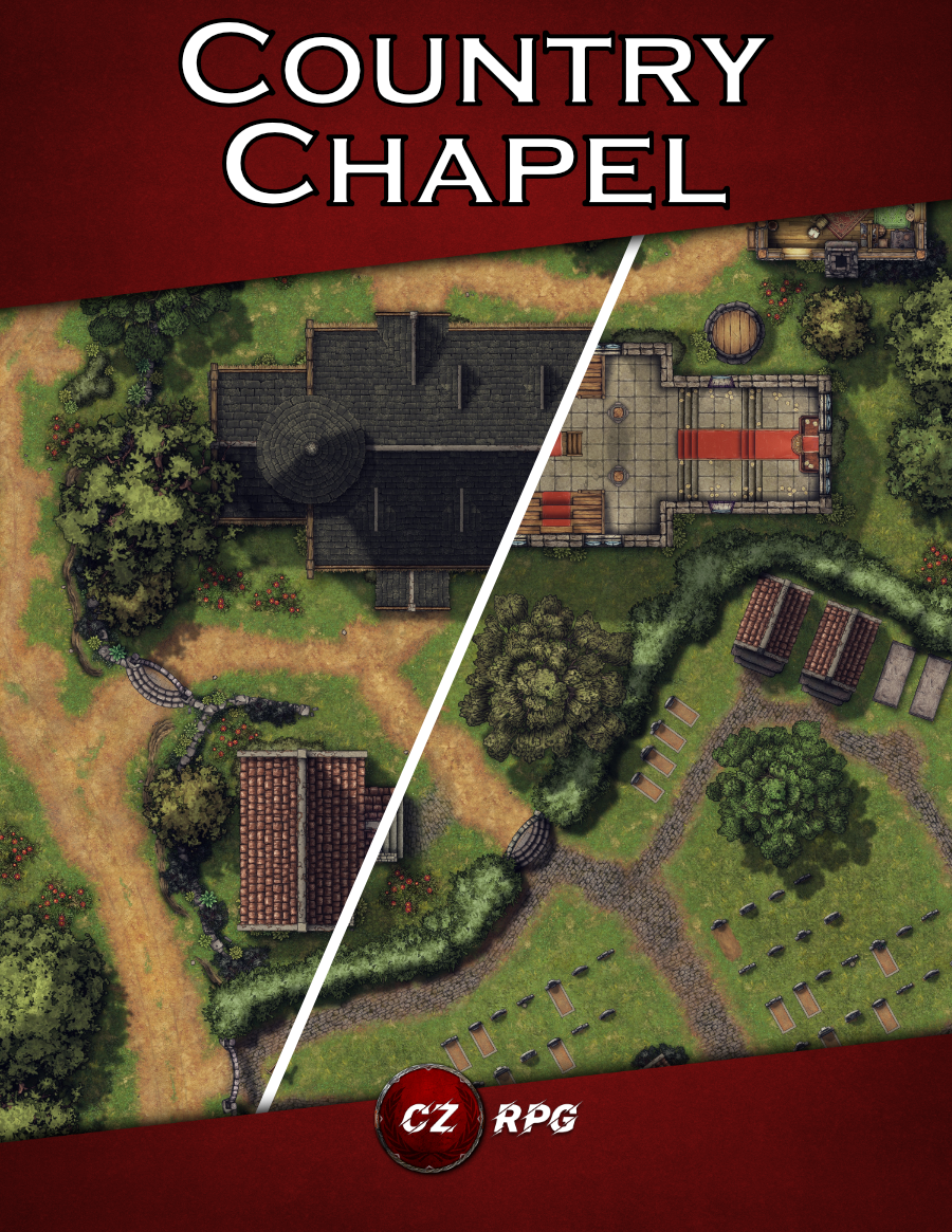 Country Chapel Map - CZRPG | Bearworks Maps | Battlemaps | DriveThruRPG