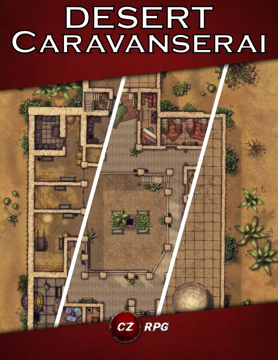 Desert Caravanserai Map - CZRPG | Bearworks Maps | Battlemaps ...