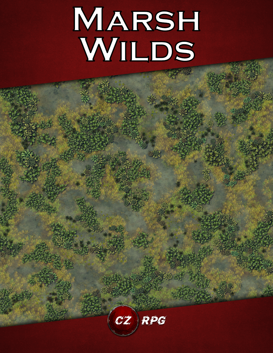 Marsh Wilds Map - CZRPG | Bearworks Maps | Battlemaps | DriveThruRPG