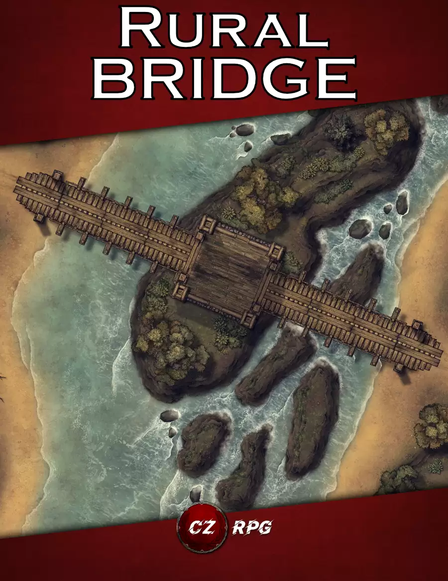 Rural Bridge Map - CZRPG | Bearworks Maps | Battlemaps | DriveThruRPG