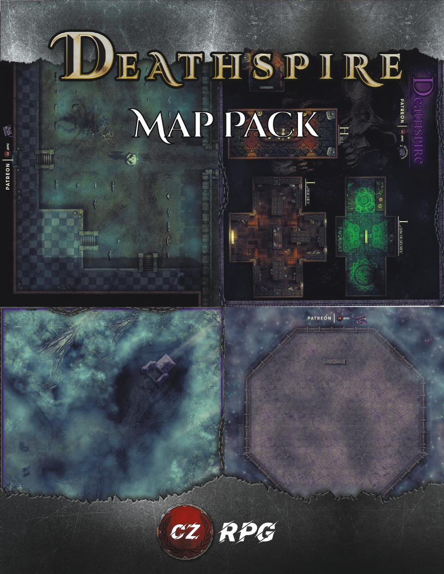 Deathspire Map Pack - CZRPG | Battlemaps | DriveThruRPG