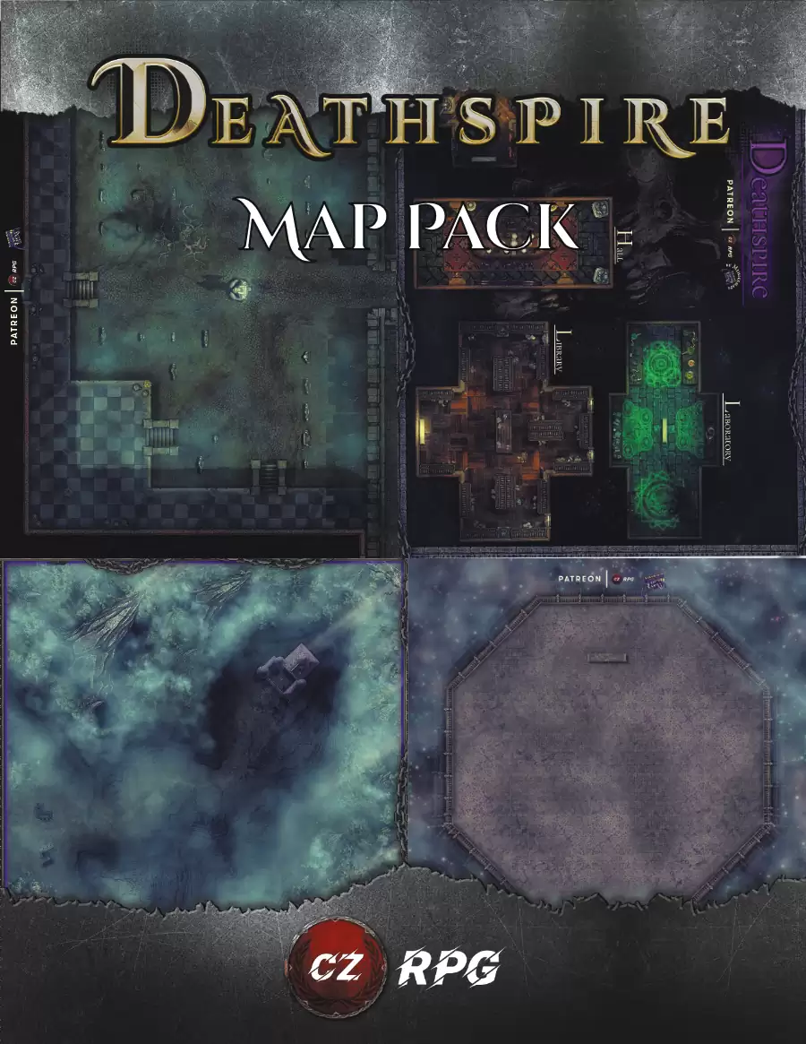 Deathspire Map Pack - CZRPG | Battlemaps | DriveThruRPG