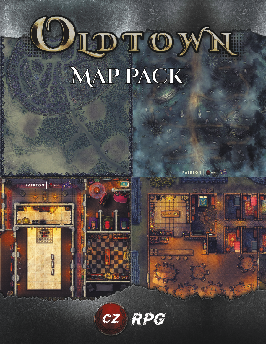 Oldtown Map Pack - CZRPG | Battlemaps | DriveThruRPG