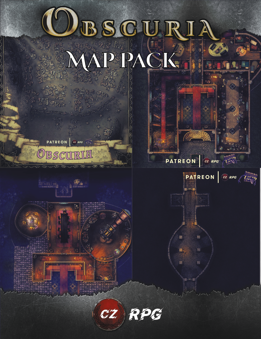 Obscuria Map Pack - CZRPG | Battlemaps | DriveThruRPG