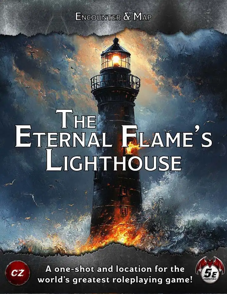 The Eternal Flames Lighthouse Encounter & Map - CZRPG | Battlemaps | DriveThruRPG