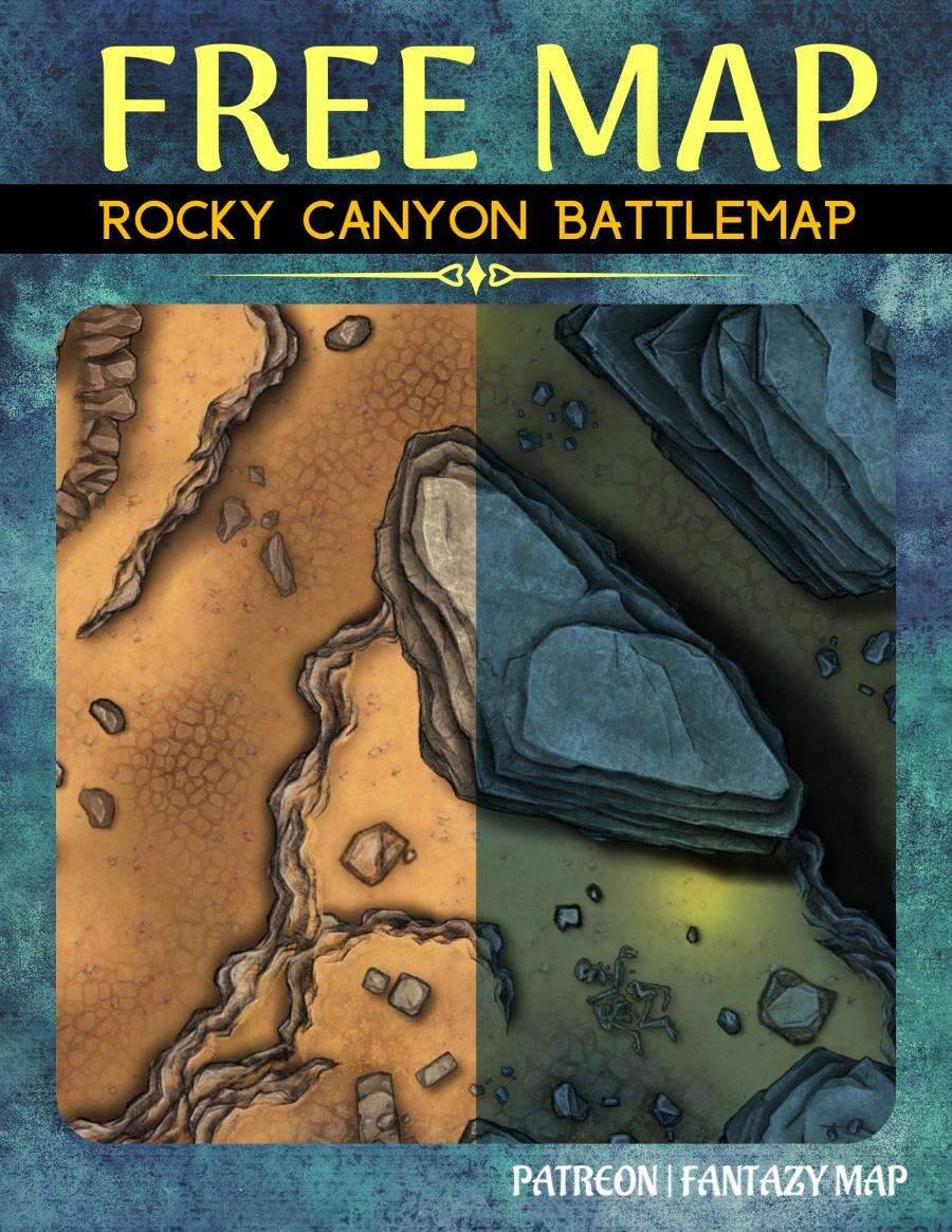 Rocky Canyon Battlemap - Fantazymap | DriveThruRPG