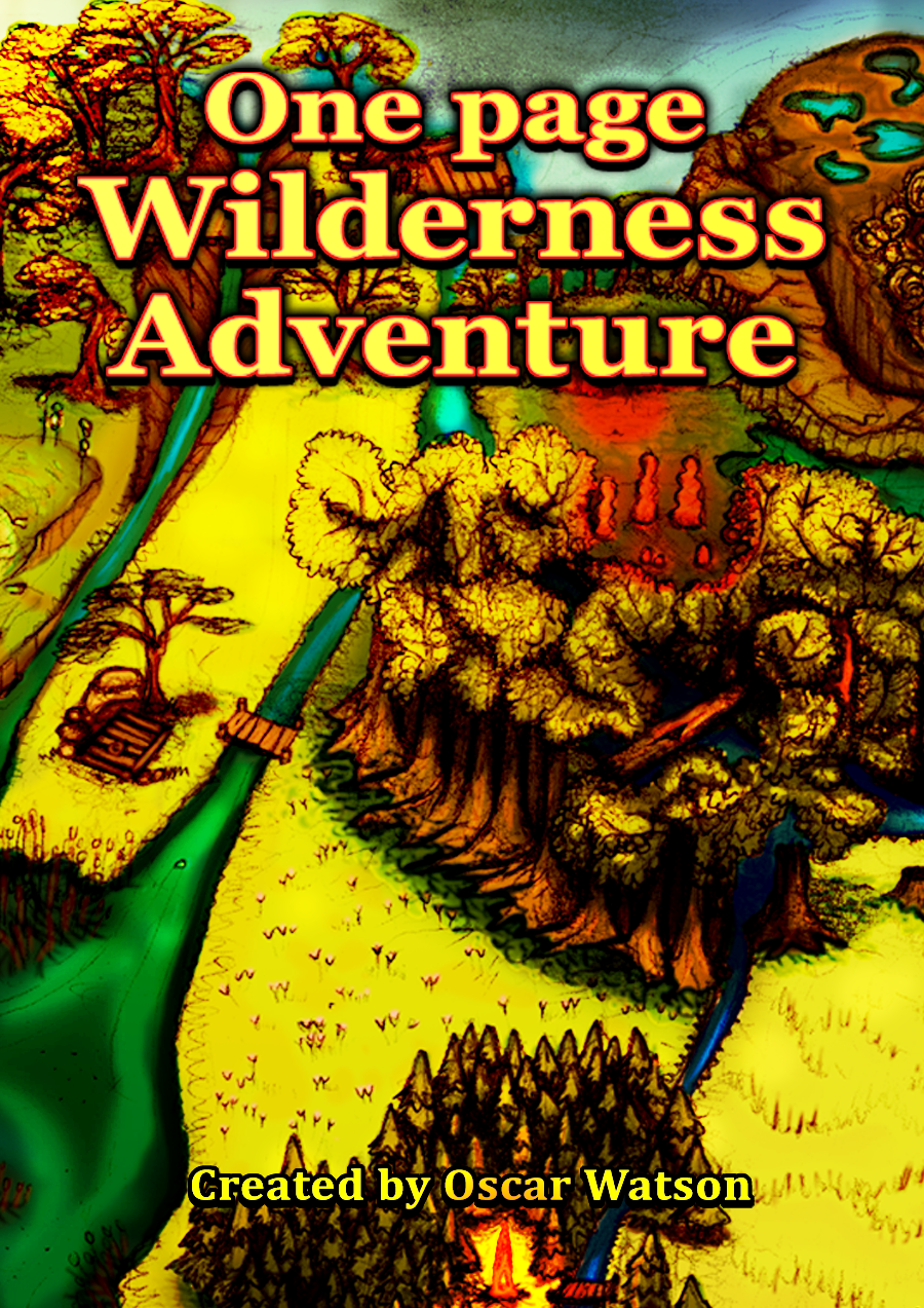 One Page Wilderness Adventure - Driven Into Darkness | DriveThruRPG