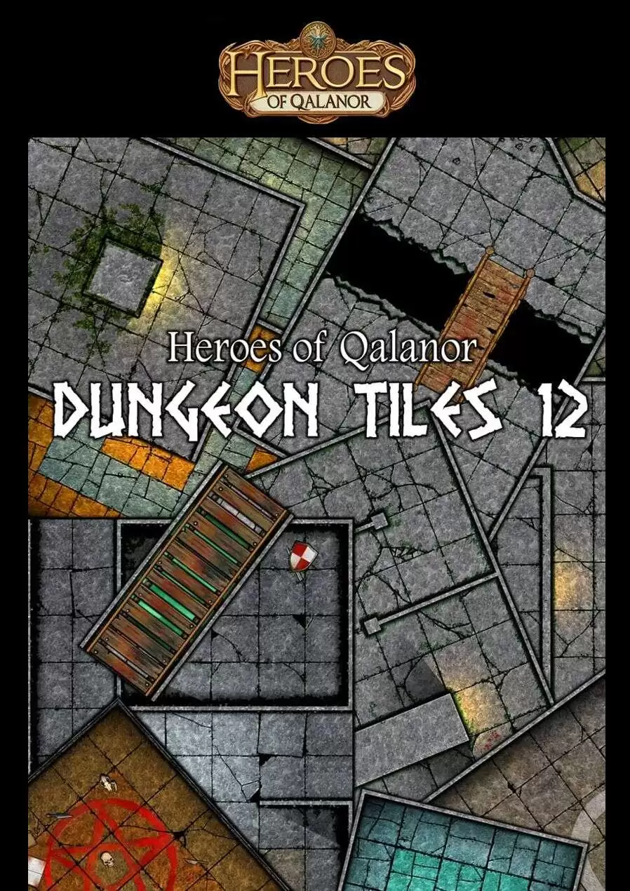 Dungeon Tiles 12 - Print and Paste - Heroes of Qalanor | DriveThruRPG