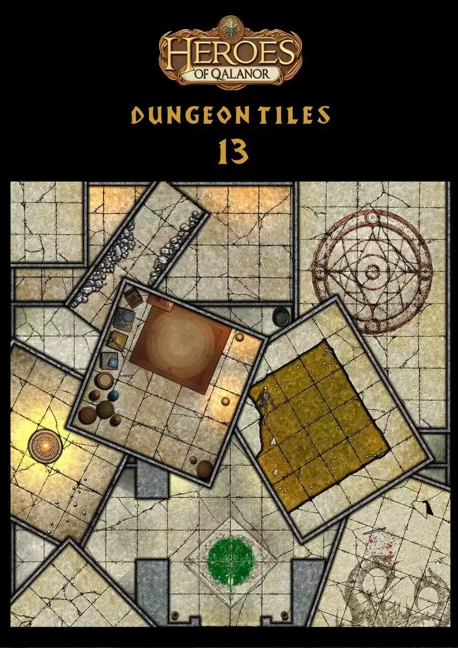 Dungeon Tiles 13 - print and paste - Heroes of Qalanor | DriveThruRPG