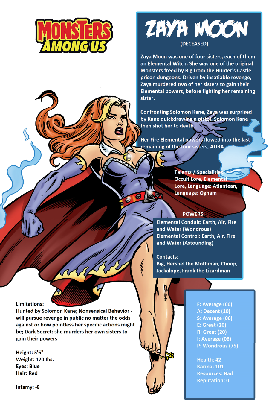 ZAYA MOON - WHITEFRANK | FASERIP | DriveThruRPG
