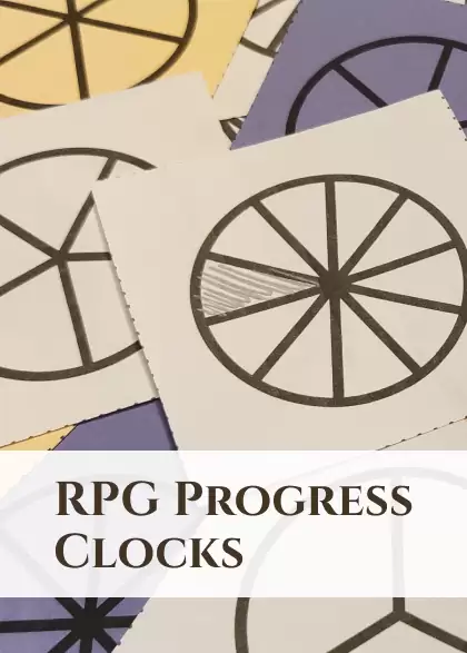 RPG Progress Clocks - Lazarus | Printable GM resources | DriveThruRPG