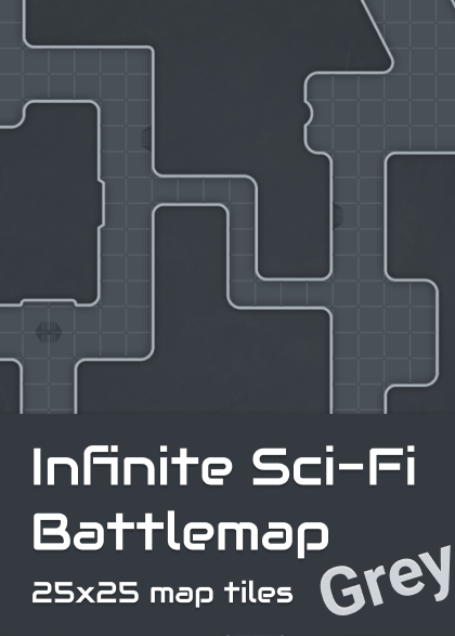 Infinite SciFi Battlemap - Grey - Lazarus | Sci-Fi VTT tools | DriveThruRPG