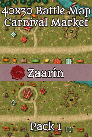 40x30 Fantasy Battle Map - Carnival Market Pack 1 - Zaarin | DriveThruRPG
