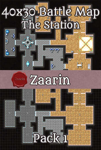 40x30 Sci-Fi Battle Map - The Station Pack 1 - Zaarin | DriveThruRPG