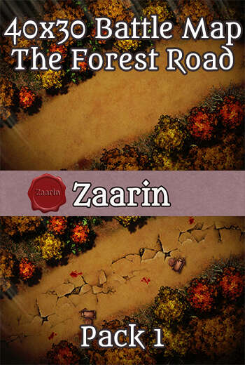 40x30 Fantasy Battle Map - The Forest Road Pack 1 - Zaarin | DriveThruRPG