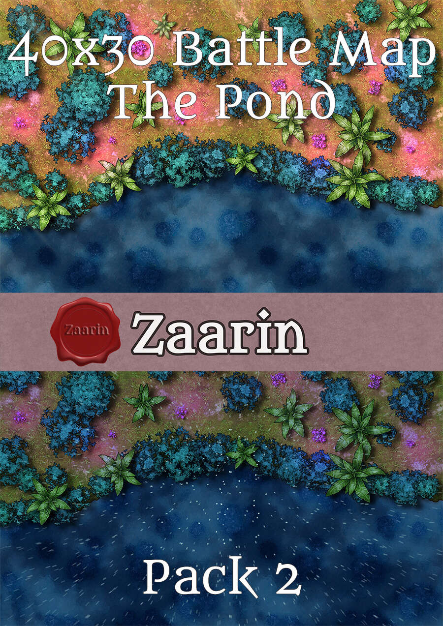 40x30 Fantasy Battle Map - The Pond Pack 2 - Zaarin | DriveThruRPG